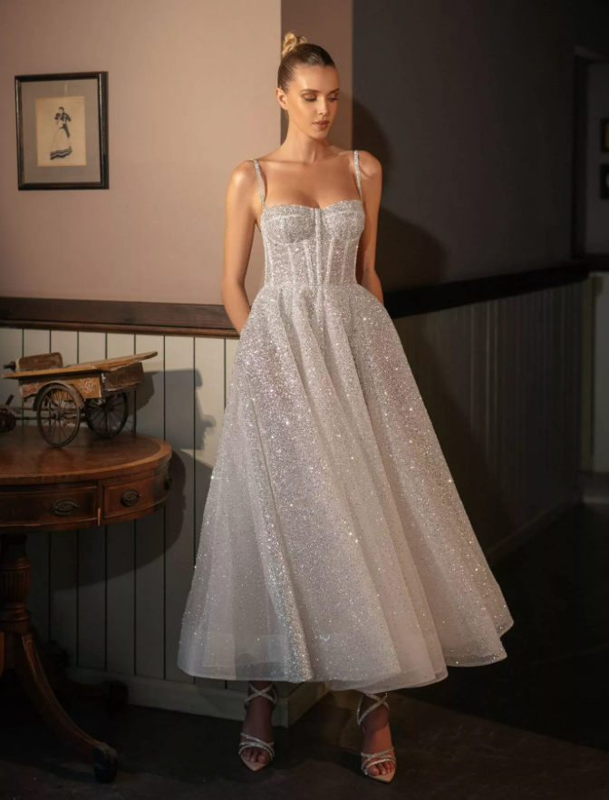 Sparkle Princess Glittery Dress In White | Private Label Styles ...